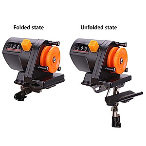 Fishing Line Counter, Fishing Line Depth Counter Finder Tool with Reset Button, Digital Display Length Gauge Tackle Tool, 0-999M Accurate Manual Meter Gear As Shown