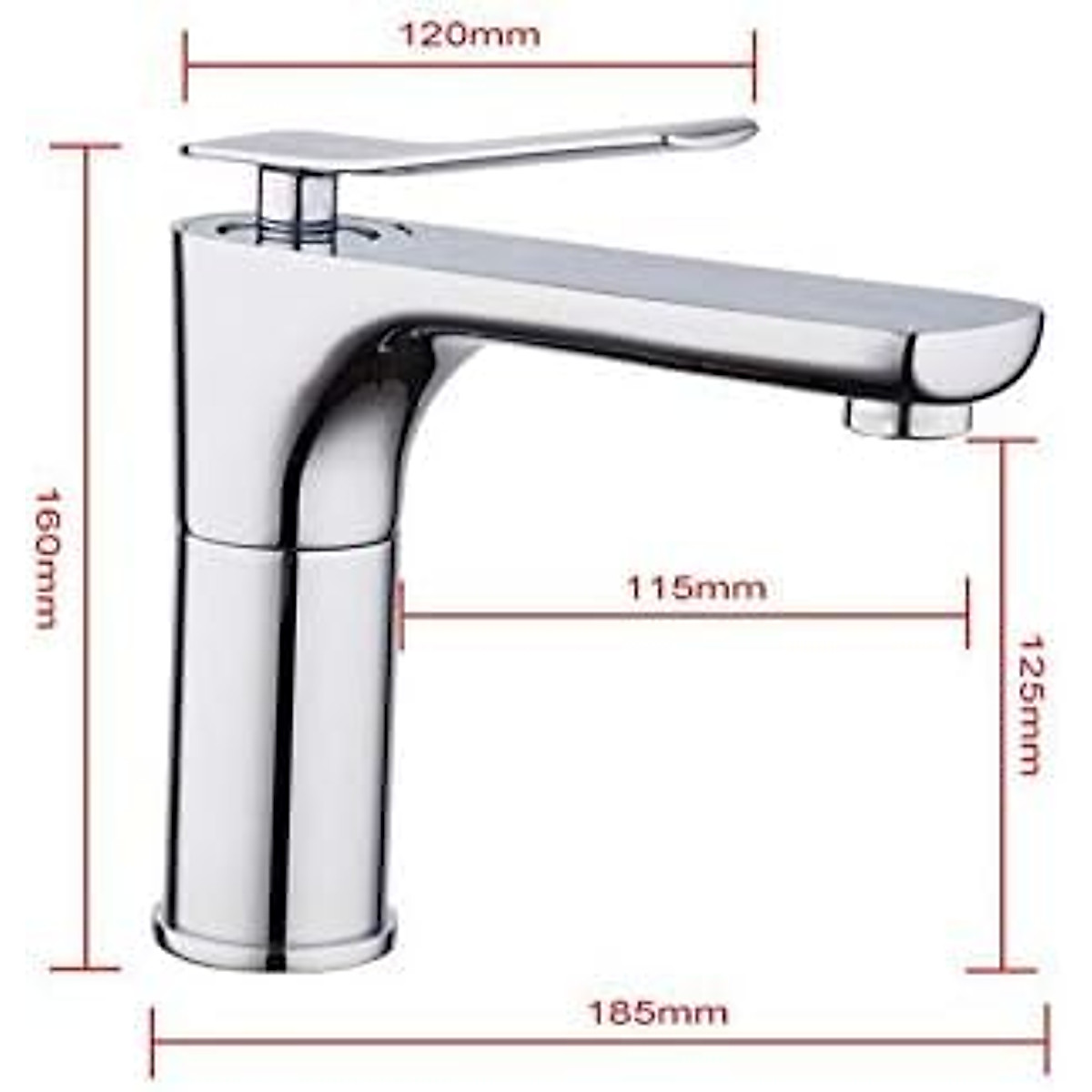 OJDHNJKNJ Kitchen Taps Innovative Fashion Style Home Balck Bath Basin Faucet Cold and Hot Water Taps White Bathroom Sink Mixer Faucets