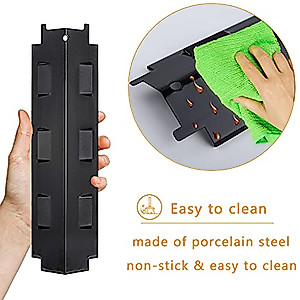 GGC Heat Plate Grill Replacement Parts for Charbroil Brinkmann Kenmore Thermos Grills, 4-Pack 14-5/8 Inch Porcelain Steel Burner Cover(14 5/8" x 4 1/4")