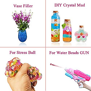 MAGICLUB Water Beads - 30000 Beads 2 Strainers 2 Tweezers 5 Spoons,Soft Water Jelly Beads Motor Skills Toy Set,Non-Toxic Water Sensory Toy for Tactile Toys,Sensory Toys,Early Skill Development