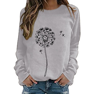Ollysqiar Womens Print O Neck Sweatshirt Round,womens prime of deals,prime sales and deals today clearance,coupons and promo codes,return pallets for sale liquidation,days sale 2022 when,todays deals