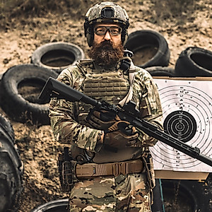 VOTAGOO Tactical Belt-Battle Belt, with Quick Release Buckle MOLLE Belt, Law Enforcement Military Heavy Duty Gun Holster Belt