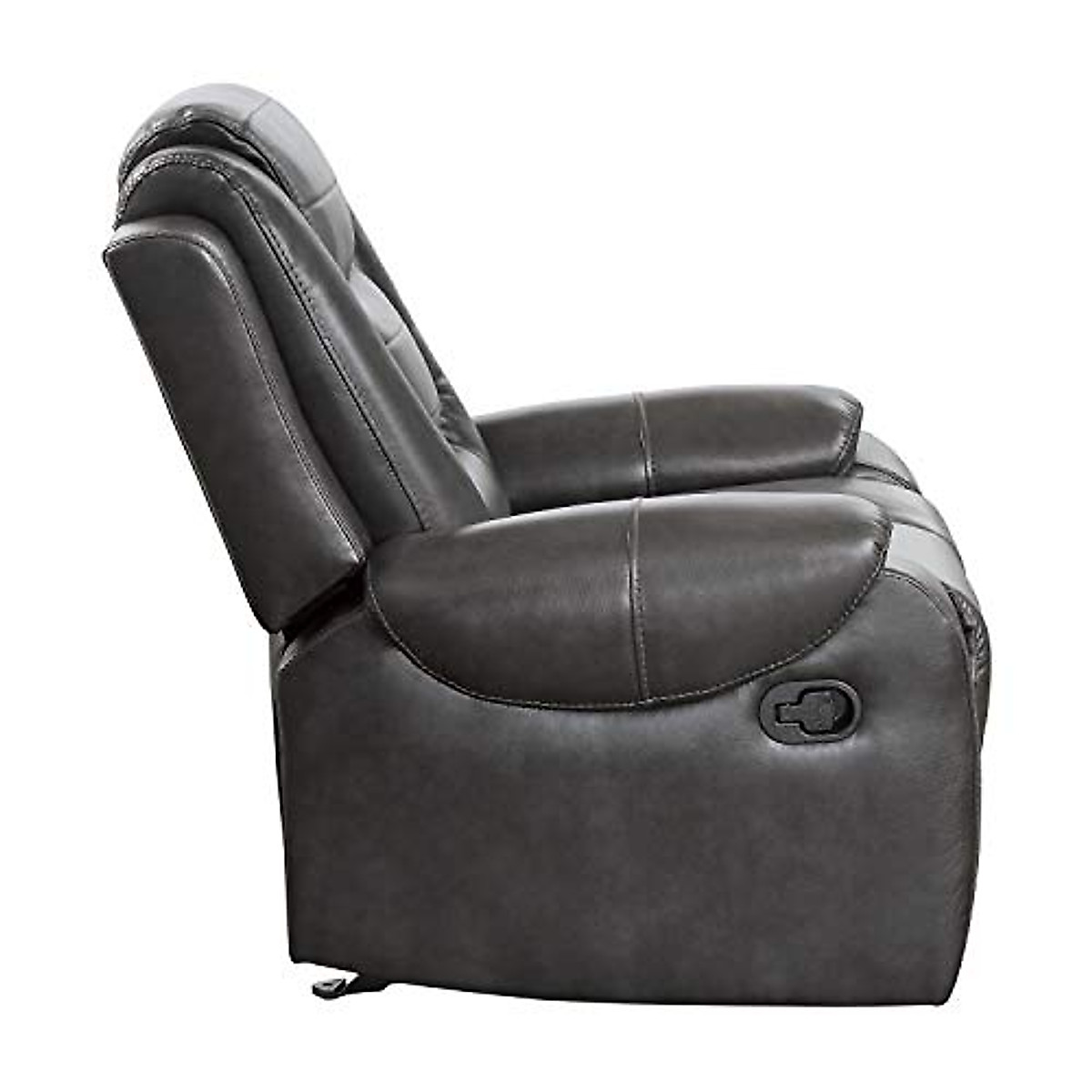 Lexicon Hawthorne Manual Double Glider Reclining Loveseat, Two-Tone Gray