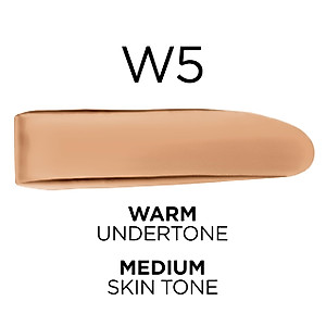 L'Oreal Paris True Match Super-Blendable Foundation, Medium Coverage Liquid Foundation Makeup, W5, Medium, 1 Fl Oz