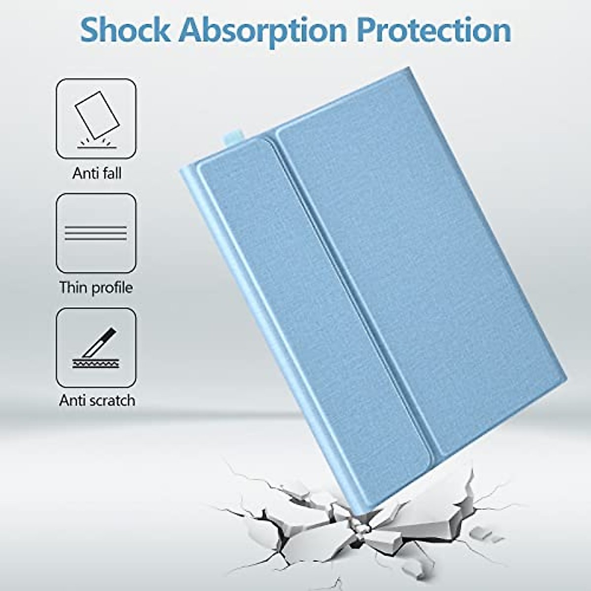 Keyboard Case for Surface Go 3 (2021)/ Surface Go 2 2020 / Surface Go 2018, Wireless Bluetooth Keyboard Cover for Microsoft Surface Go 3 Go 2 10.5 inch/Surface Go 10 inch