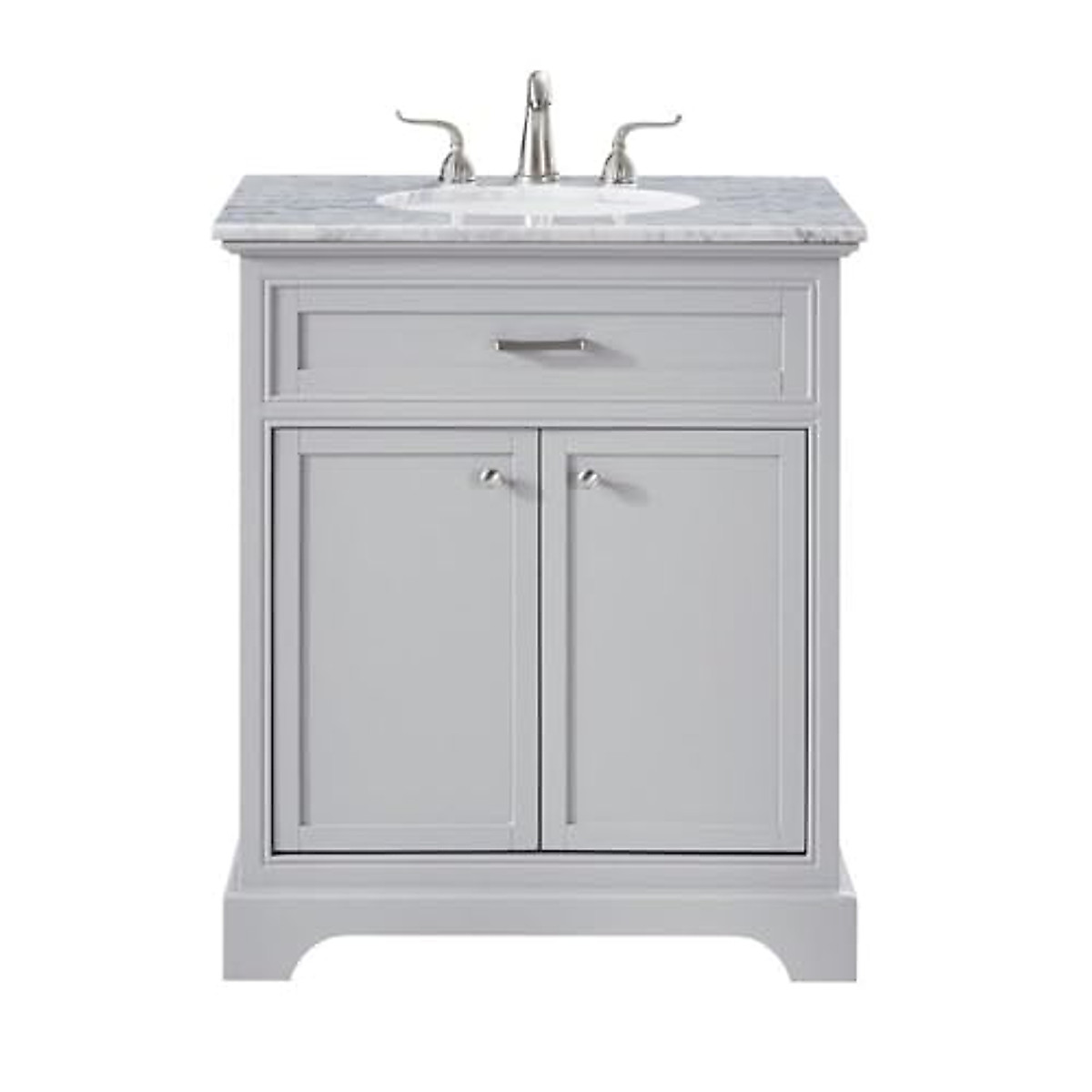 Elegant Kitchen and Bath 30 inch Single Bathroom Vanity Cabinet Set - Light Grey
