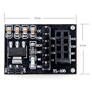 Makerfire 4pcs NRF24L01+ Breakout Adapter with on-board 3.3V Regulator for NRF24L01+ Wireless Module