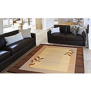 Home Dynamix Royalty Clover Modern Area Rug, Brown Multi, 19.6"x31.5" Rectangle