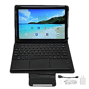 Airshi HD Tablet, 2 Card Slots Aluminum Alloy 8MP 16MP Camera 10.1in FHD Tablet PC 8GB RAM 256GB ROM Octa Core CPU for Business (US Plug)