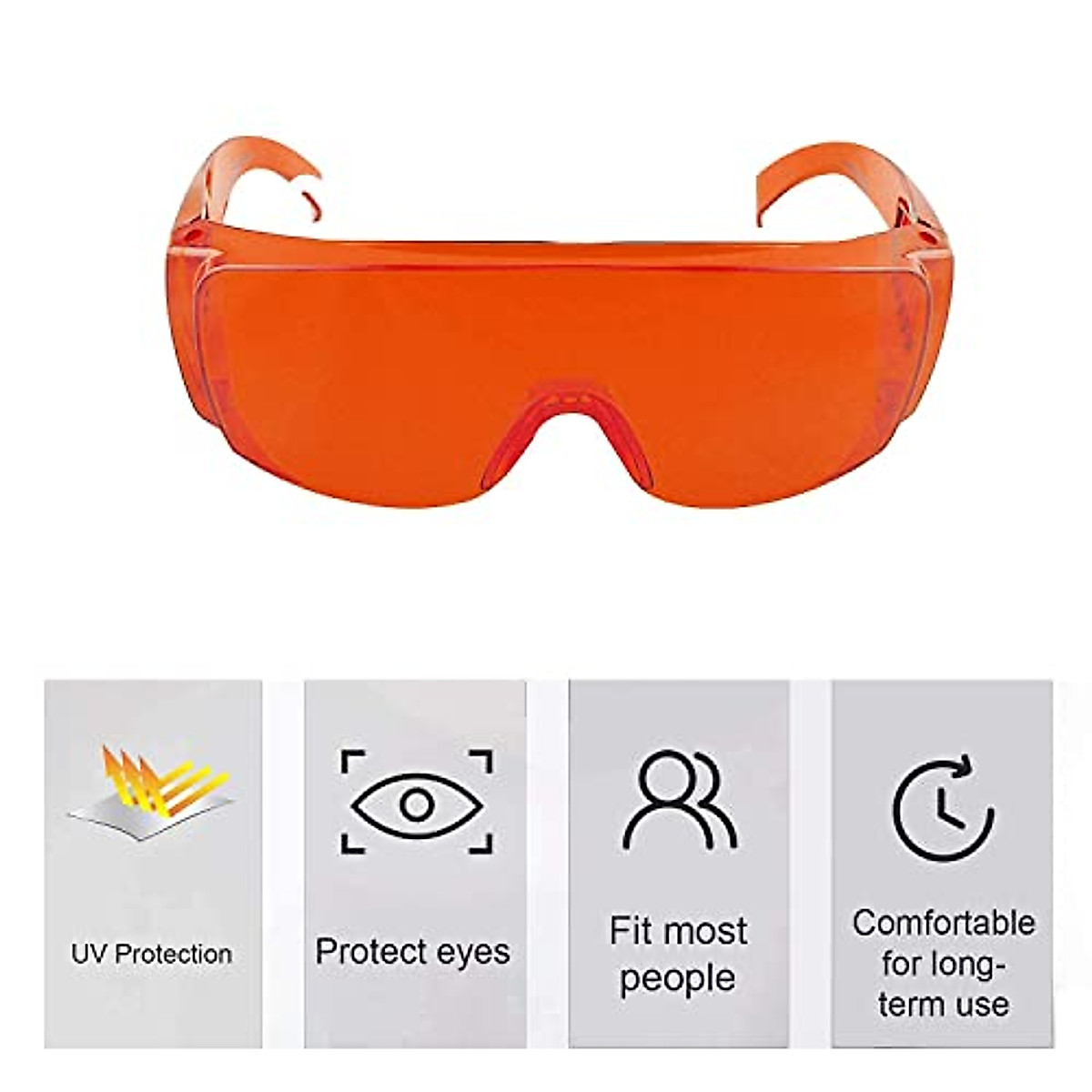 vinmax Red Goggle Glasses Lab Eye Protection Safety Glasses Transparent Dental Protective Eye Curing Light Whitening -2022 New Upgrade
