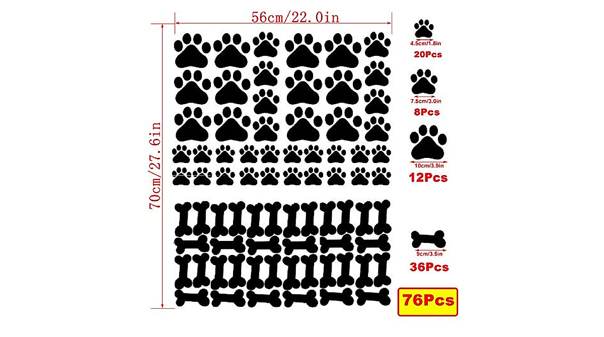 SITAKE 76 Pcs Dog Decor Stickers for Kids Rooms