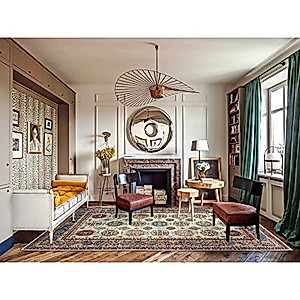 Shahbanu Rugs Light Gray Vegetable Dyes Dense Weave Soft Wool Hand Knotted Afghan Super Kazak with Geometric Medallions Oriental Rug (8'10"x12'1")