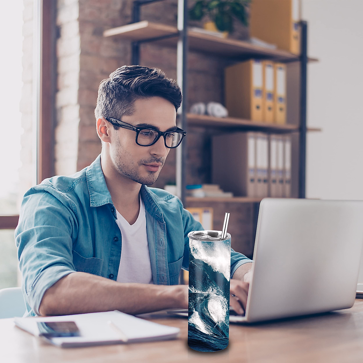 Joyclub 50 Pack Sublimation Tumblers Blank 20 oz Straight Skinny bulk for Heat transfer, Double Wall Insulated Tumbler with Lids, Straw, Rubber Bottoms, Individually Gift Boxed and Shrink Wrap Films