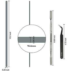 4 PCS Non-Slip Bumper Feet Strips,OBKJJ Notebook DIY Bumper Feet Replacement Tool(Metal Crowbar×1,Tweezers×1) for Dell Inspiron |15 7569 7579|5368 5378|7460 7472 7560 7572 |7368 7378 |1