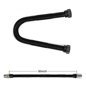 Stanbroil 3/4" x 18" Non-Whistle Flexible Flex Gas Line for Natural Gas or Liquid Propane Fire Pit and Fireplace