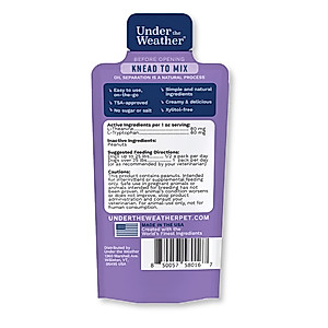 Under the Weather Pet PB & CHILL Dog Peanut Butter Dog Treats | Vet-Formulated 100% Natural and Tasty Calming Treats for Dogs | Promotes Calmness and Relieves Anxiety for Dogs | 1 Oz - Pack of 6