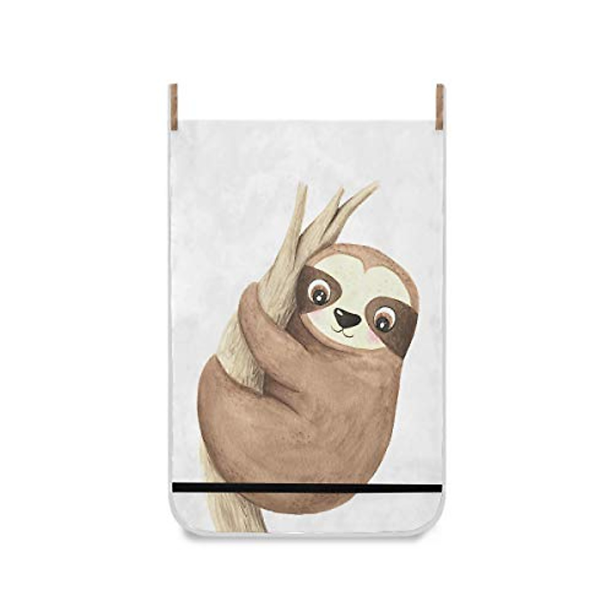 Blueangle Baby Sloth Laundry Hamper,Foldable Hanging Storage Basket,Portable Space Saving Storage Bag