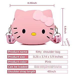 Kawaii Kitty Bag Cute Kitty Wallet Cartoon Animal Shoulder Bag Kitty Cat Purse for Girls Birthday Gifts