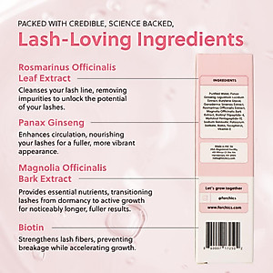 ForChics ForLash Eyelash Growth Serum - Enhancement Lash Booster For Fuller, Thicker, and Longer Eyelashes - Organic Lash Enhancer & Essential Thickener | Vegan & Cruelty-Free - [0.10 fl. oz / 3ml]