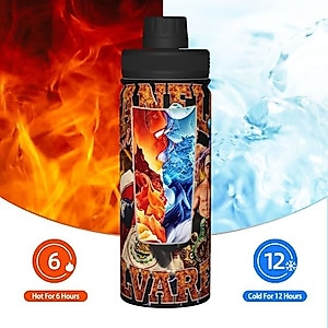Eevikion Canelo of Alvarez Stainless Steel Insulated Tumbler Sports Water Bottle Hot and Cold Travel Cup 18oz