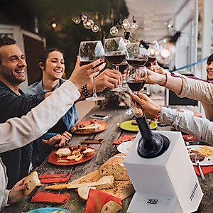 Wine Chiller Electric,Cobalance Wine Chillers Bucket for 750ml Red & White Wine or Some Champagne,Single Bottle Wine Cooler on Patio,Portable Iceless Chiller for Poolside Party,Gift Set for Wine Lover