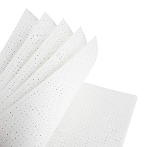 HULYTRAAT Hardcover Dot Grid Notebook, 5.8 x 8.38 Inches A5, Transparent, 160-Page 80-Sheet Spiral Journal (AWPPD1)
