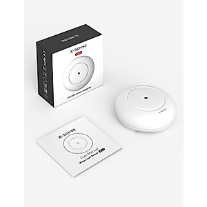X-Sense Water Leak Detector, Water Sensor Alarm, Mini Water Detector Alarm with 110 dB Audio Alarm, Battery-Powered, Water Alarms for Basements, Sinks, Tanks, Pools, Model WS01