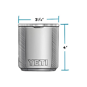 YETI Rambler 10 oz Stackable Lowball 2.0, Vacuum Insulated, Stainless Steel with MagSlider Lid, Black Stone