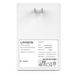 Linksys Velop Whole Home WiFi Intelligent Mesh System Wall Plug-in, Works with Your Velop System to Extend Range & Speed (Renewed)