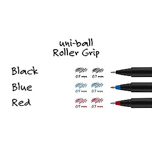 uni-ball Deluxe Rollerball Pens, Micro Point, Blue Ink, 12/Pack (60027)