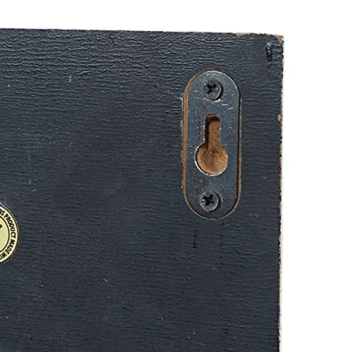 Deco 79 Wood 5 Hangers Wall Hook with Multi Colored Hooks, 24" x 4" x 7", White