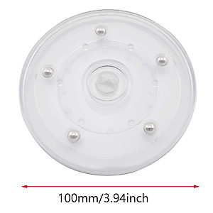 SDTC Tech 2-Pack 4 Inch Lazy Susan Turntable Organizer 360 Degree Rotating Bearings Acrylic Round Turntable for Kitchen Corner Cabinets/Spice Rack/Table Cake Decorating - Clear Tone