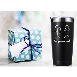 momocici I've Got Your Back 20 OZ Travel Mug Tumbler.Funny Novelty Joke Gag Friendship Sarcastic Men Gifts.Birthday,Christmas Gifts for Men Husband Friend Brother Boss Coworker(Black)