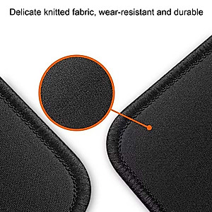 Mouse Pad with Stitched Edge, Comfortable Mouse Pads with Non-Slip Rubber Base, Durable and Washable Mousepads for Computers Laptop Mouse,8.6x7x0.06inch,Classic Black (2 Pack)