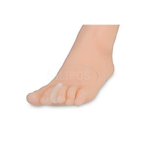 Silipos 6511 Antibacterial Gel Toe Separator - [Pack of 6] Small, Latex Free Toe Spacer Relieves Bunion, Corn, Callus Pain. Foot Care Products,White