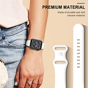 6 Pack Sport Bands Compatible with Apple Watch Band 38mm 40mm 41mm 42mm 44mm 45mm 49mm,Soft Silicone Waterproof Strap for iWatch Ultra/Ultra 2,Series 9 8 7 6 5 4 3 2 1 SE Women Men