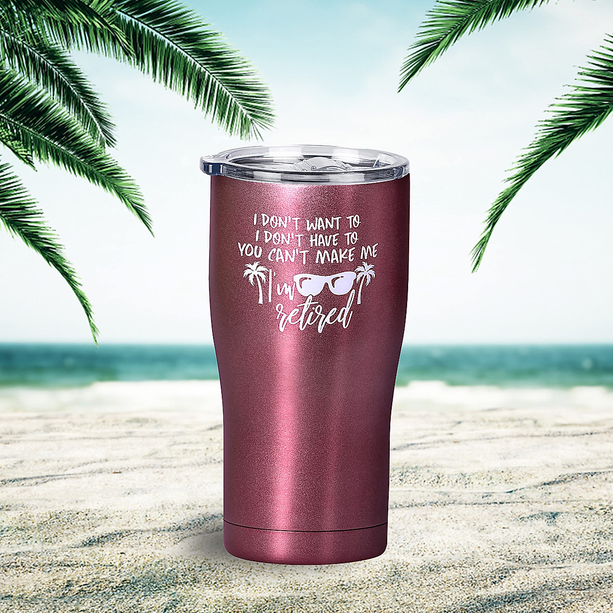 Funny Retirement Gifts for Women 2023 - Retirement Tumbler Cup 20oz - Retired Gifts for Women - Best Retirement Gifts for Women, Coworker - Happy Retirement Gifts - Female Retirement Gifts (Rose Gold)