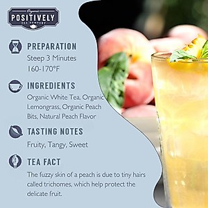 Organic Positively Tea Company, White Peach Lemonade Tea, Loose Leaf, 4 Ounce