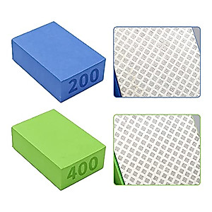 4pcs Angled Sanding Sponge Hand Diamond Sanding Pads for Ceramic Stone Marble Tile Concrete Glass Granite