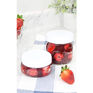 Cornucopia Wide Mouth Plastic Mason Jar Lids with Silicone Seal Rings (24-Pack Deluxe Set)