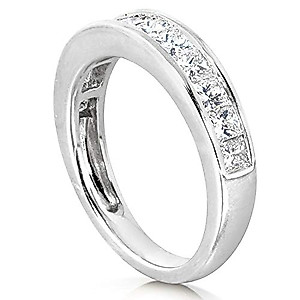 Kobelli Diamond Band 1 Carat (ctw) in 14K White Gold, Size 8, White Gold