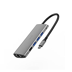 Port Expander USB C Hub 11 in 1 with HDMI, VGA, Ethernet, SD/TF Card Reader, 3 USB 3.0 Ports, USB 2.0 Ports, 3.5mm Audio, PD 86W USB Splitter