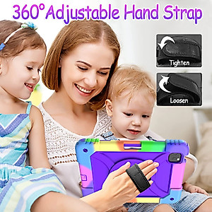 BMOUO iPad Air 5th/4th Generation Case (10.9”, 2022/2020), iPad Pro 11 Case 2022/2021/2020, Shockproof [360 Rotating Stand] [Hand Strap] [Pencil Holder] Kids Case for iPad Air 5/4,iPad Pro 11”, Purple