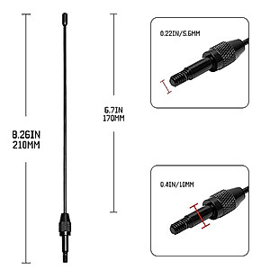 KSaAuto Short Antenna for Ford Mustang GT V6 1979-2009, 8 Inch Mustang Car Antenna Replacement Designed for Optimized AM FM Radio Reception