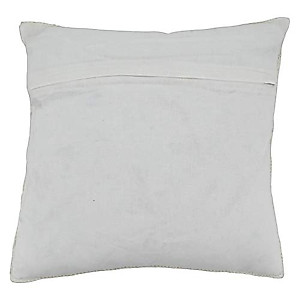 SARO LIFESTYLE Crochetage Collection Down Filled Crochet Throw Pillow, 16", Light Blue