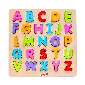 Wooden Alphabet Puzzle Toys, ABC Letter & Number Puzzle for Toddlers 18+ Months Old, Preschool Learning Toys for Kids, Educational Name Puzzle Gift for Boys and Girls (Alphabet Puzzle)