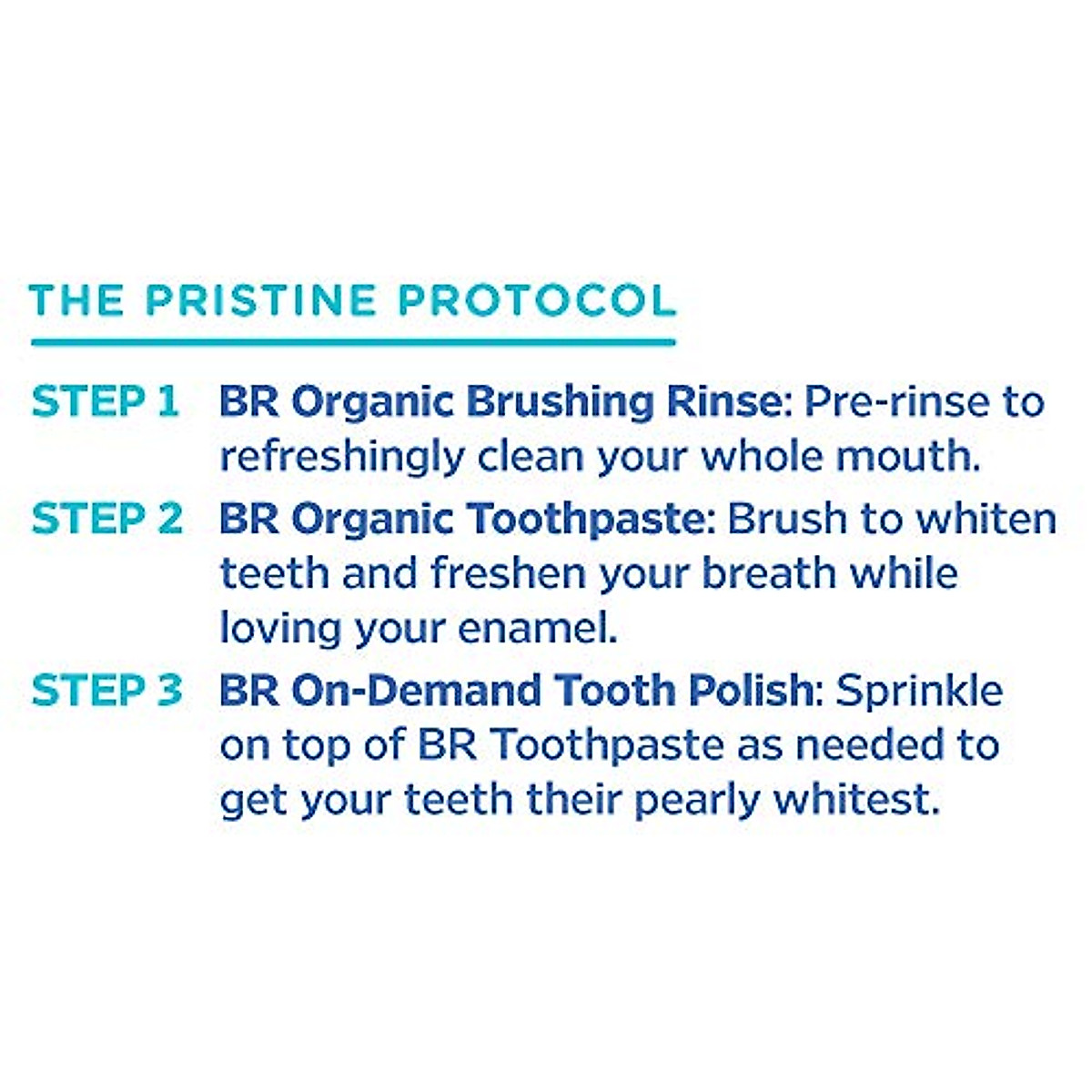 Essential Oxygen Pristine Protocol A 3-Step System (1. Rinse 2. Brush 3. Polish) for Your Best Smile Ever, 3 Count, Combo Pack