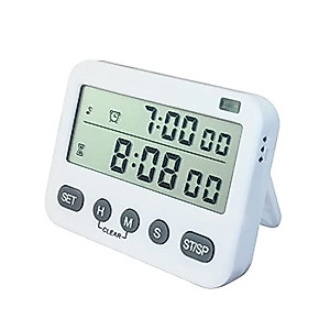 Tuffinix Digital Kitchen Timer Clock - Magnetic Countdown Timer for Cooking Count Up & Down Big Display with Memory Function and Loud Alarm for Kids Homework Gym Baking