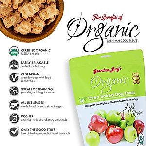 Grandma Lucy's Organic Oven Baked Dog Treats - Apple, 14 oz