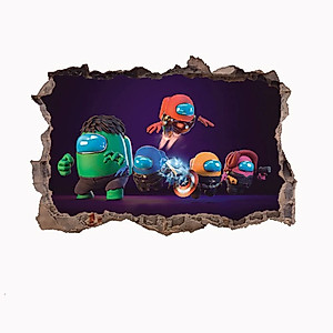Among US Wall Stickers Game Cartoon Wall Decor PVC for Kids Bedroom Boys 15.4X22.6 inch